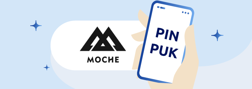Como posso saber o PUK e PIN na Moche?