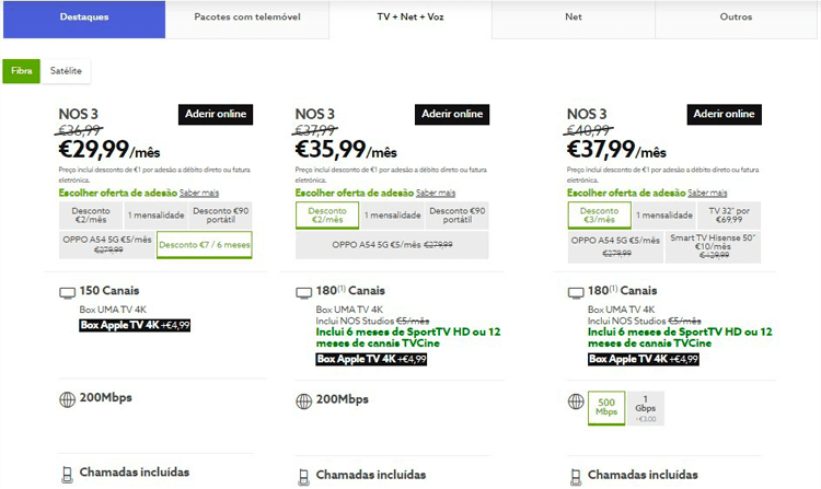 Loja Online da NOS: equipamentos e promoções disponíveis